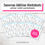 Snowman Addition Worksheets - Team Cartwright Shop