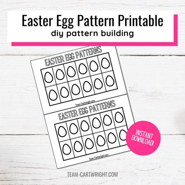 DIY Easter Egg Pattern Printable - Team Cartwright Shop